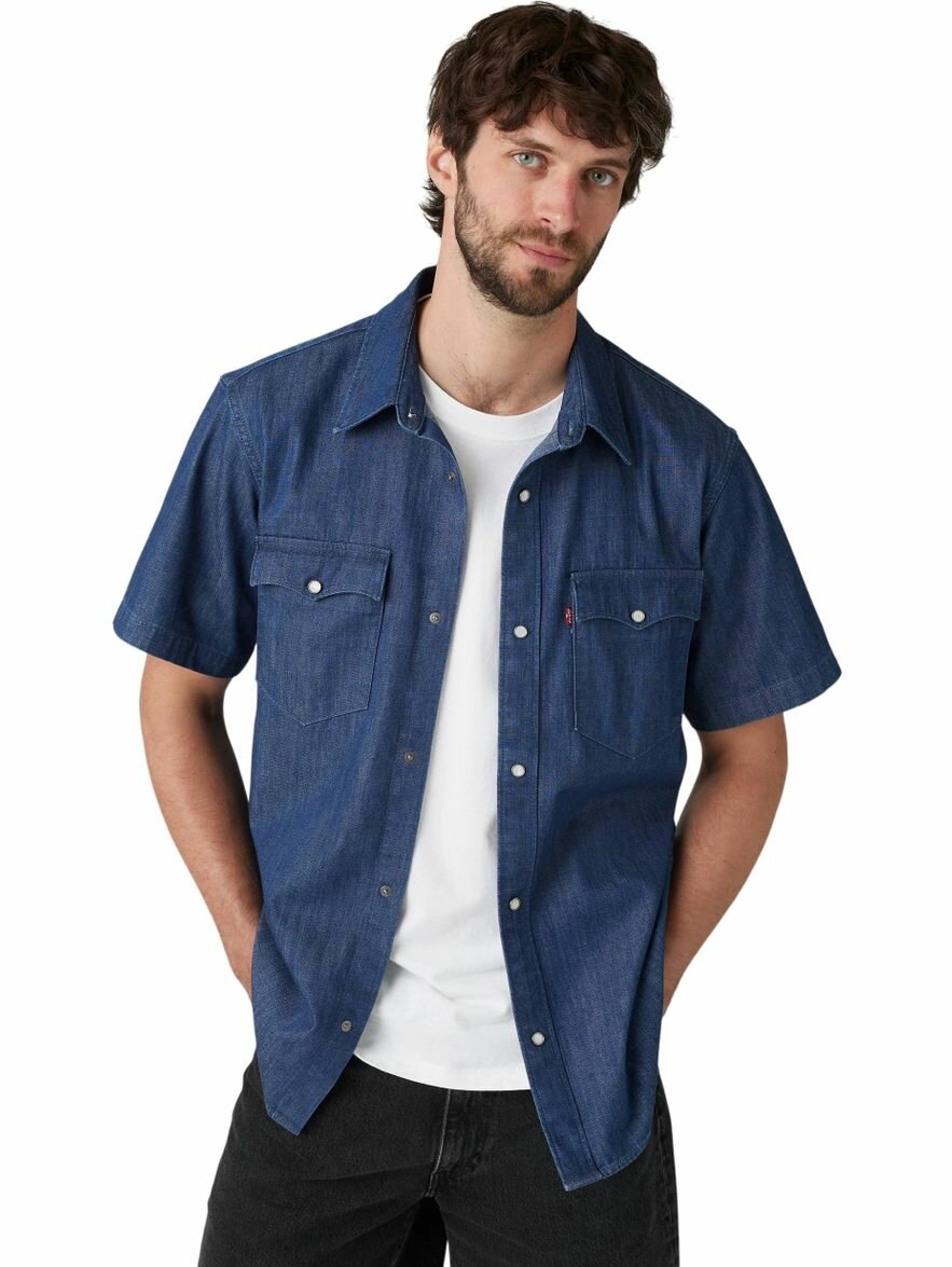 Рубашка Men Short Sleeve Relaxed Fit Western Shirt