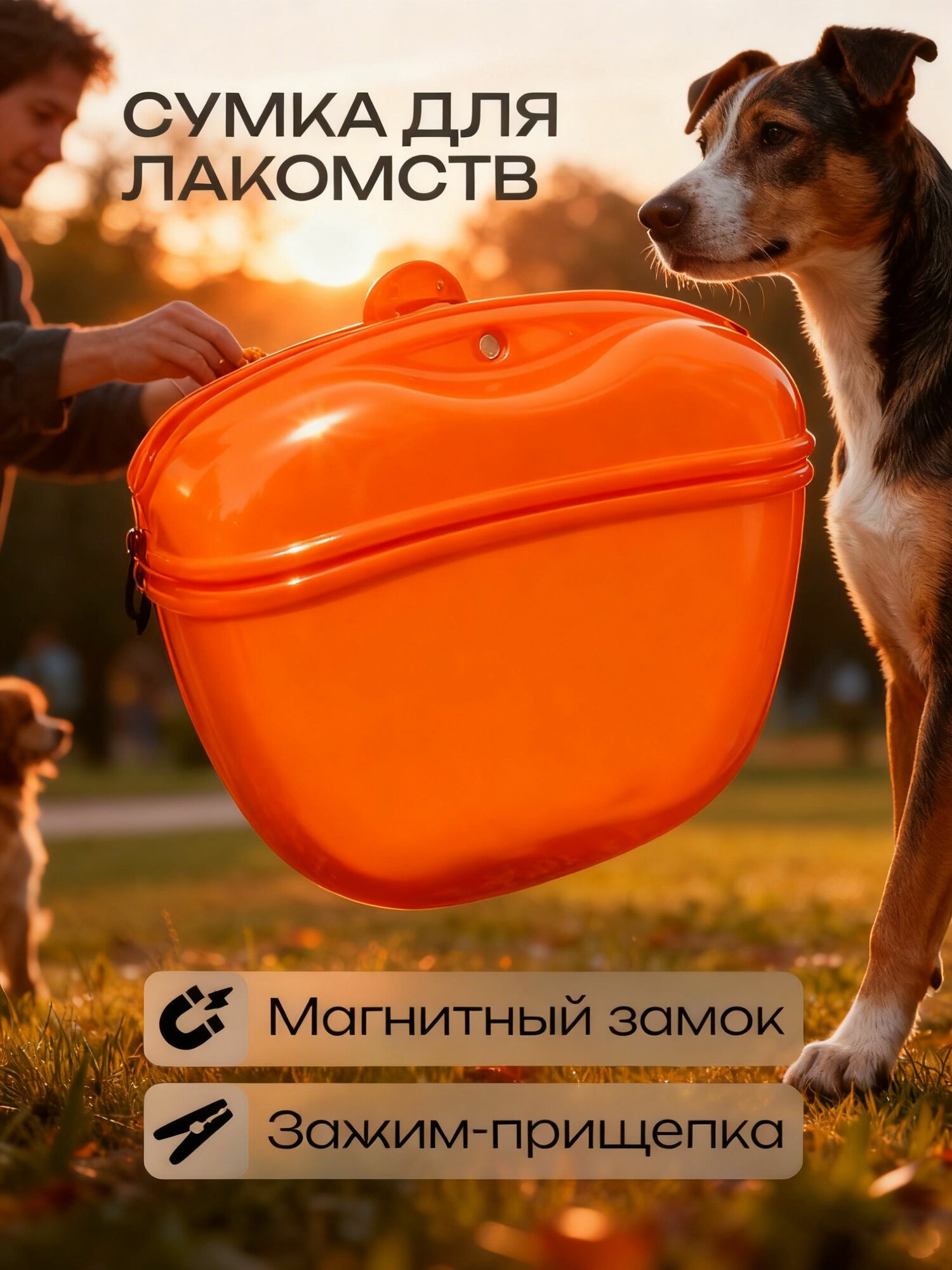 Герметичная сумка для лакомств из пищевого силикона! Размеры 103 132 58 мм