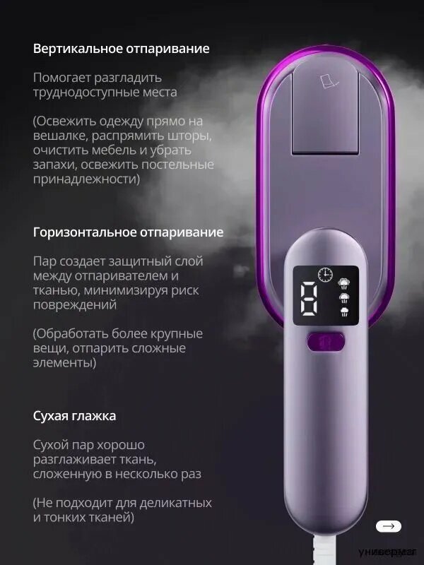 3000Вт Отпариватель для одежды ручной, мощный "Wastarly" , парогенетратор
