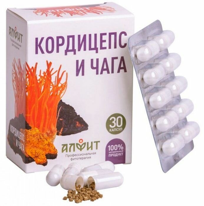 Пищевая добавка Алфит кордицепс и чага № 30 капс 2615