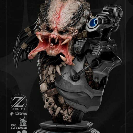 Сборная модель Predator (Predator), бюст, 189мм для покраски