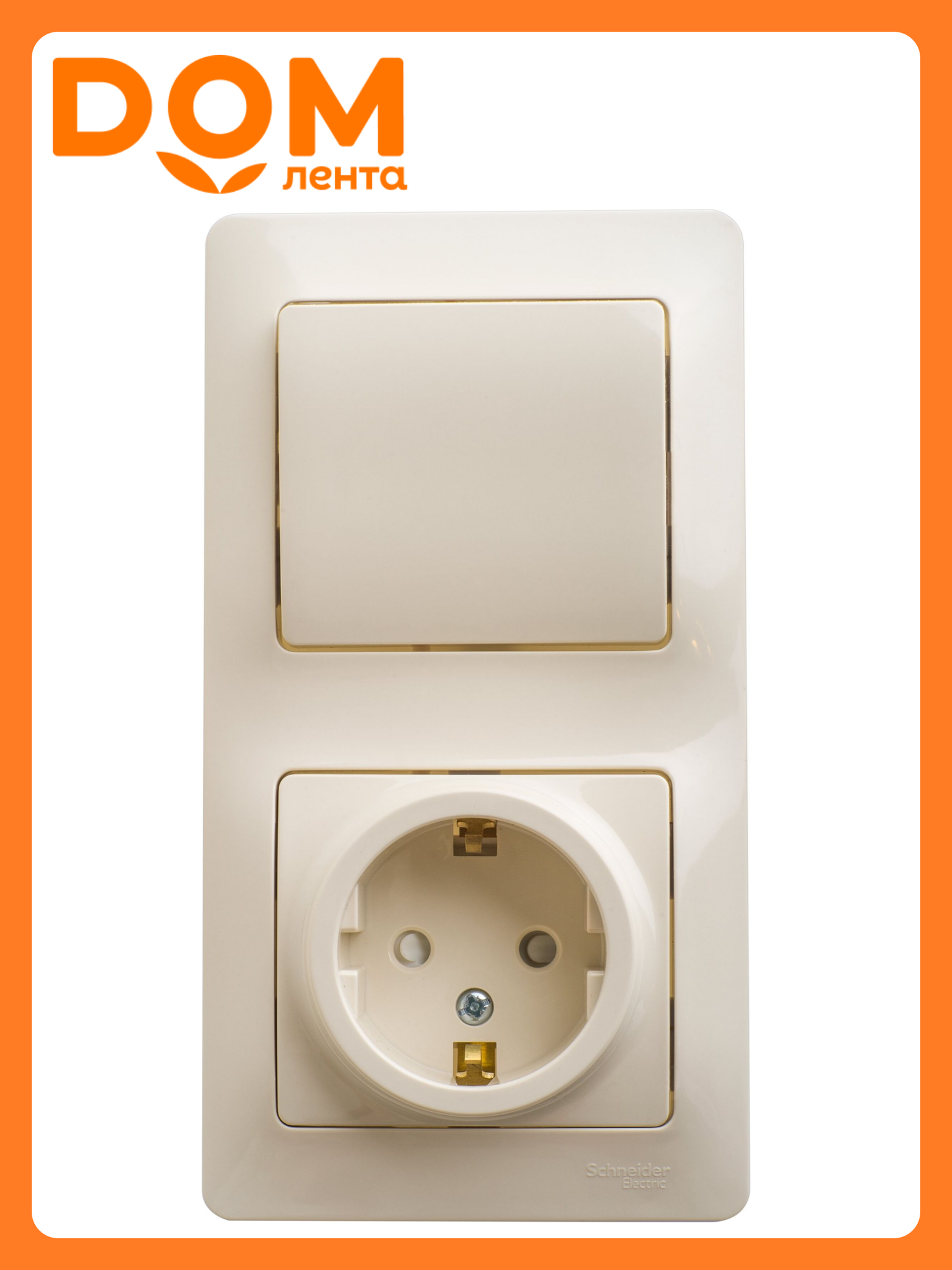 Блок Schneider Electric Glossa, 2 поста, IP20, заземляющий контакт