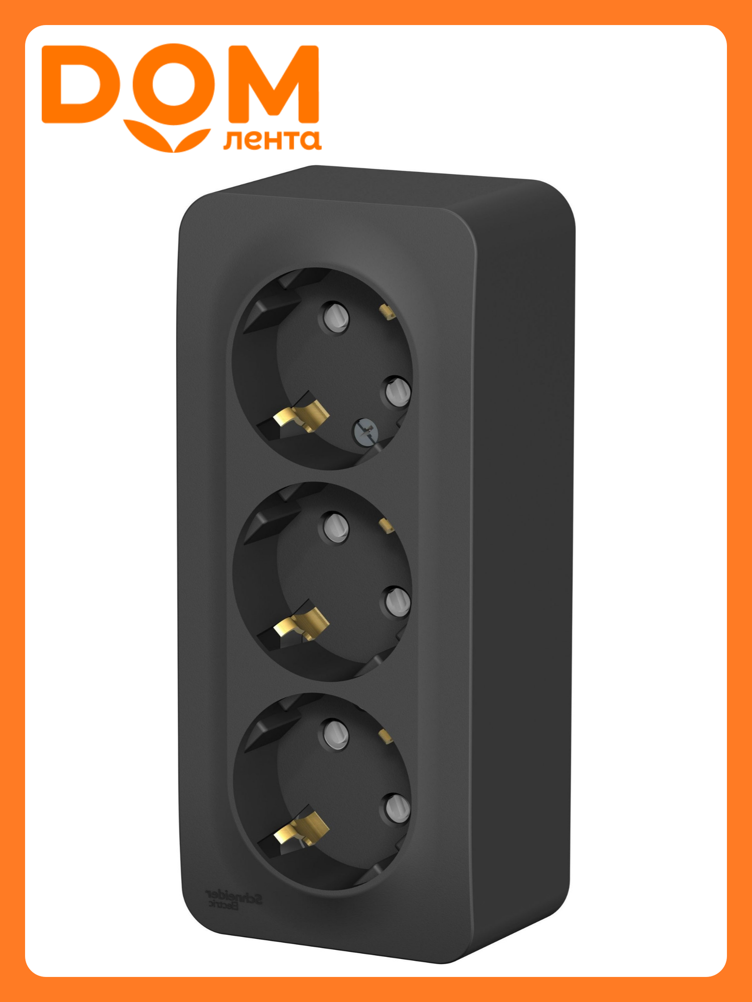 Розетка Schneider Electric BLNRA011316, 3 поста, черный, IP20