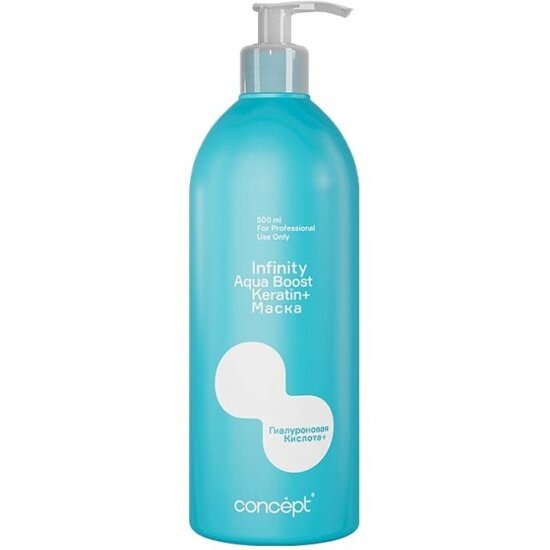 Маска для увлажения волос Concept Infinity Aqua Boost Keratin+, 500 мл (с дозат)