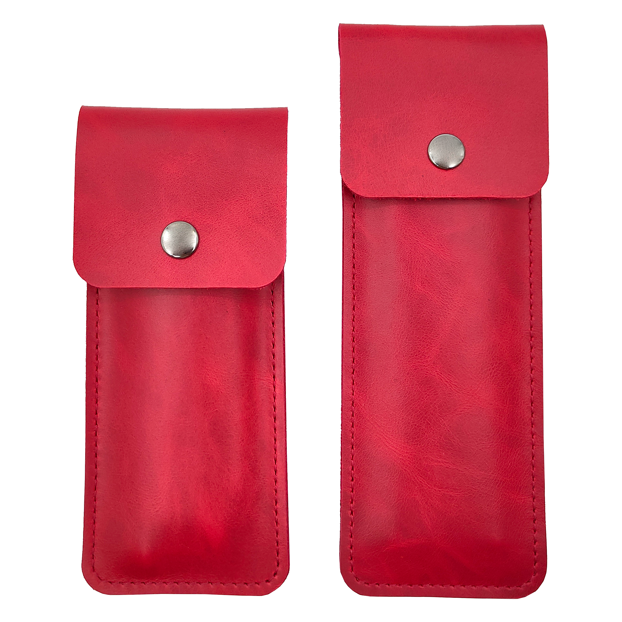 Пеналы для ручек и карандашей из натуральной кожи. Shiva Leather. Красные