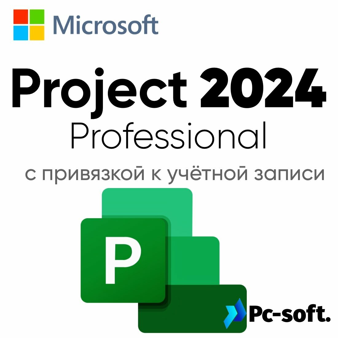 Microsoft Project Pro 2024, электронная бессрочная лицензия, привязка к учетной записи, только ПК