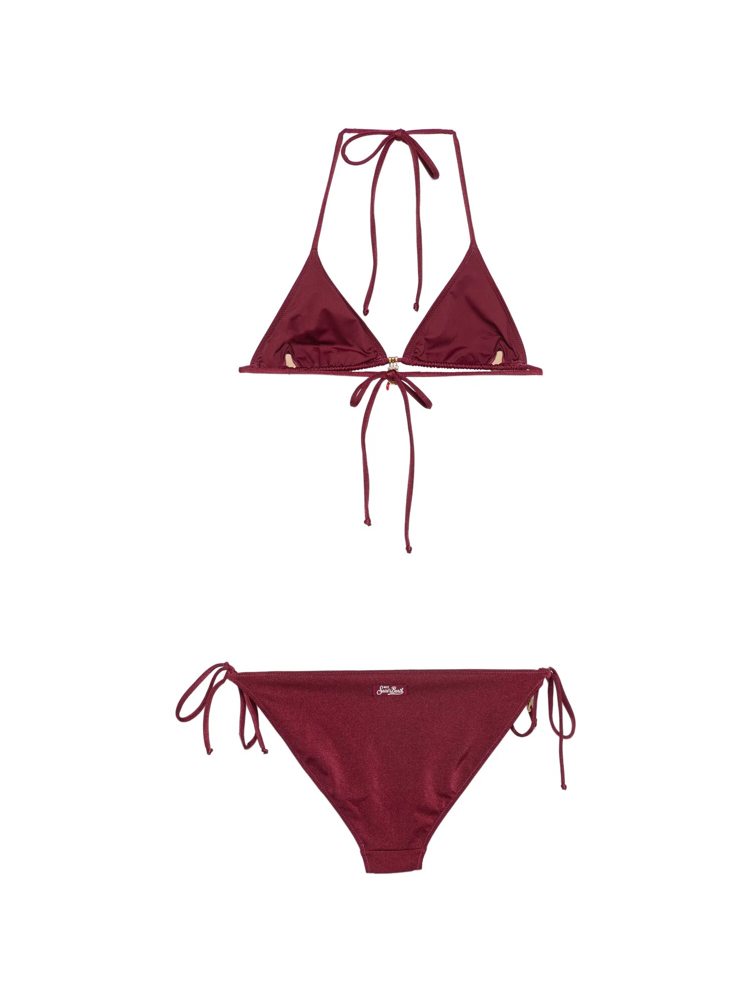 Купальник MC2 Saint Barth Charm-embellished bikini, размер 44, красный — фото 1