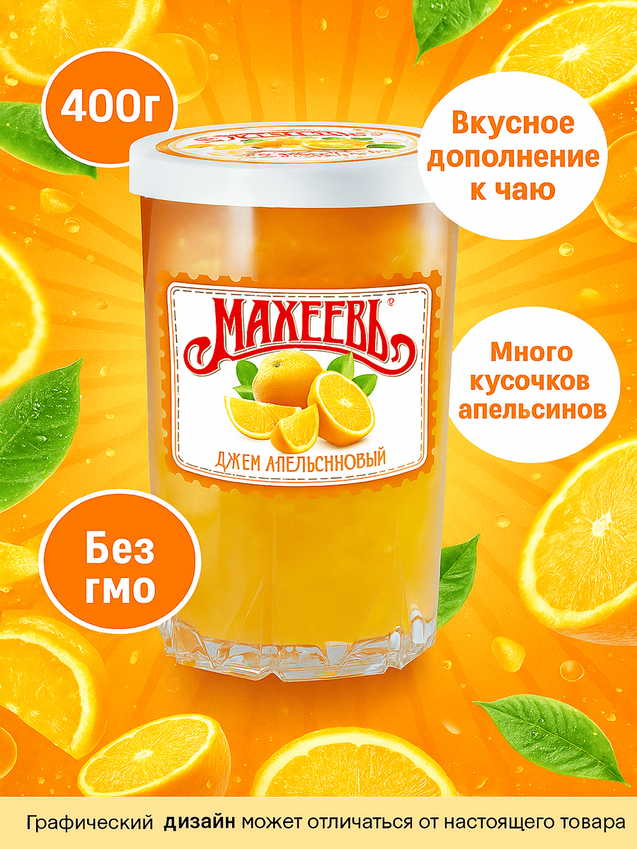 Джем Махеевъ Апельсиновый, 400 г