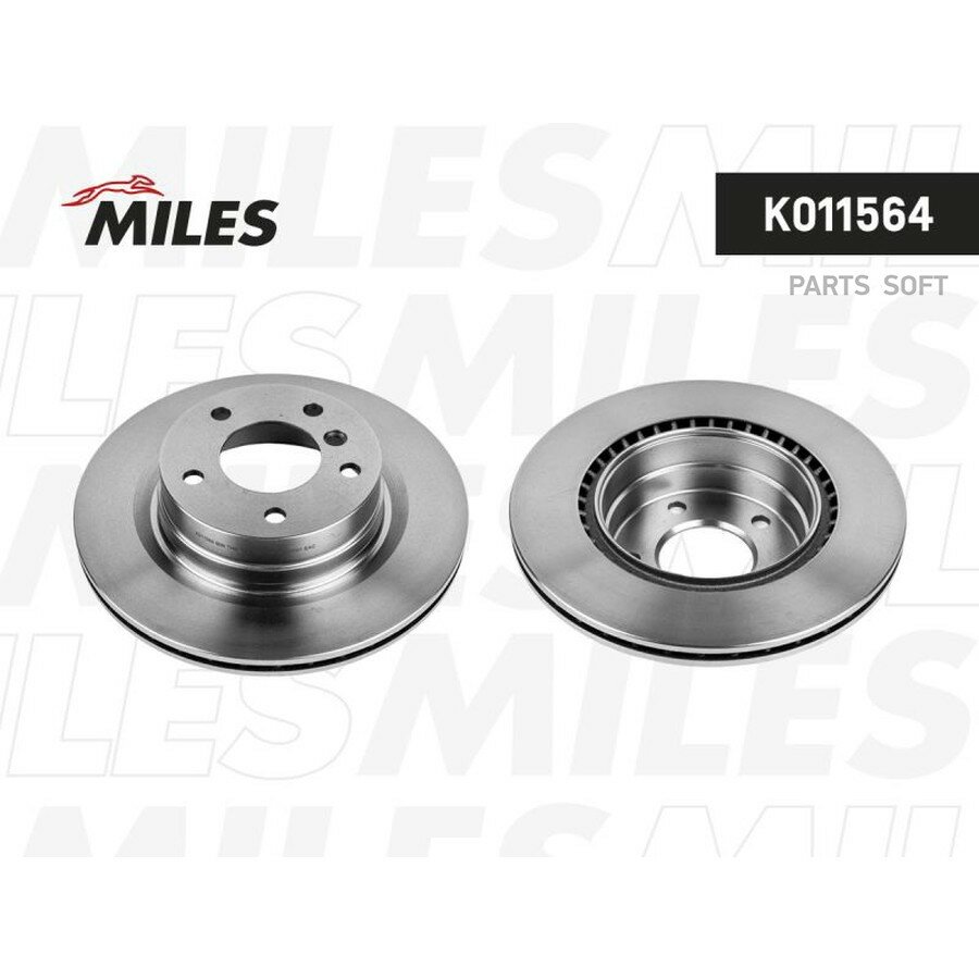 MILES K011564 Диск тормозной BMW 1 E81/E87/3 E90/91 1.6-3.0 05- задний вент. D=300мм. ()