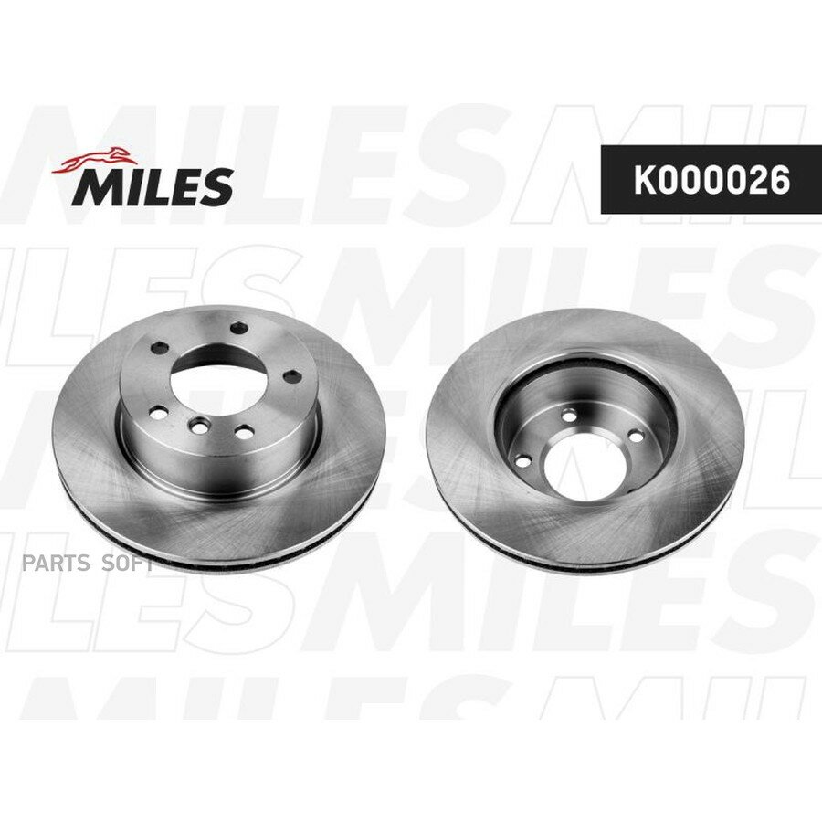 MILES K000026 Диск тормозной BMW 1 E81/E87 1.6/2.0 04- передний вент. ()