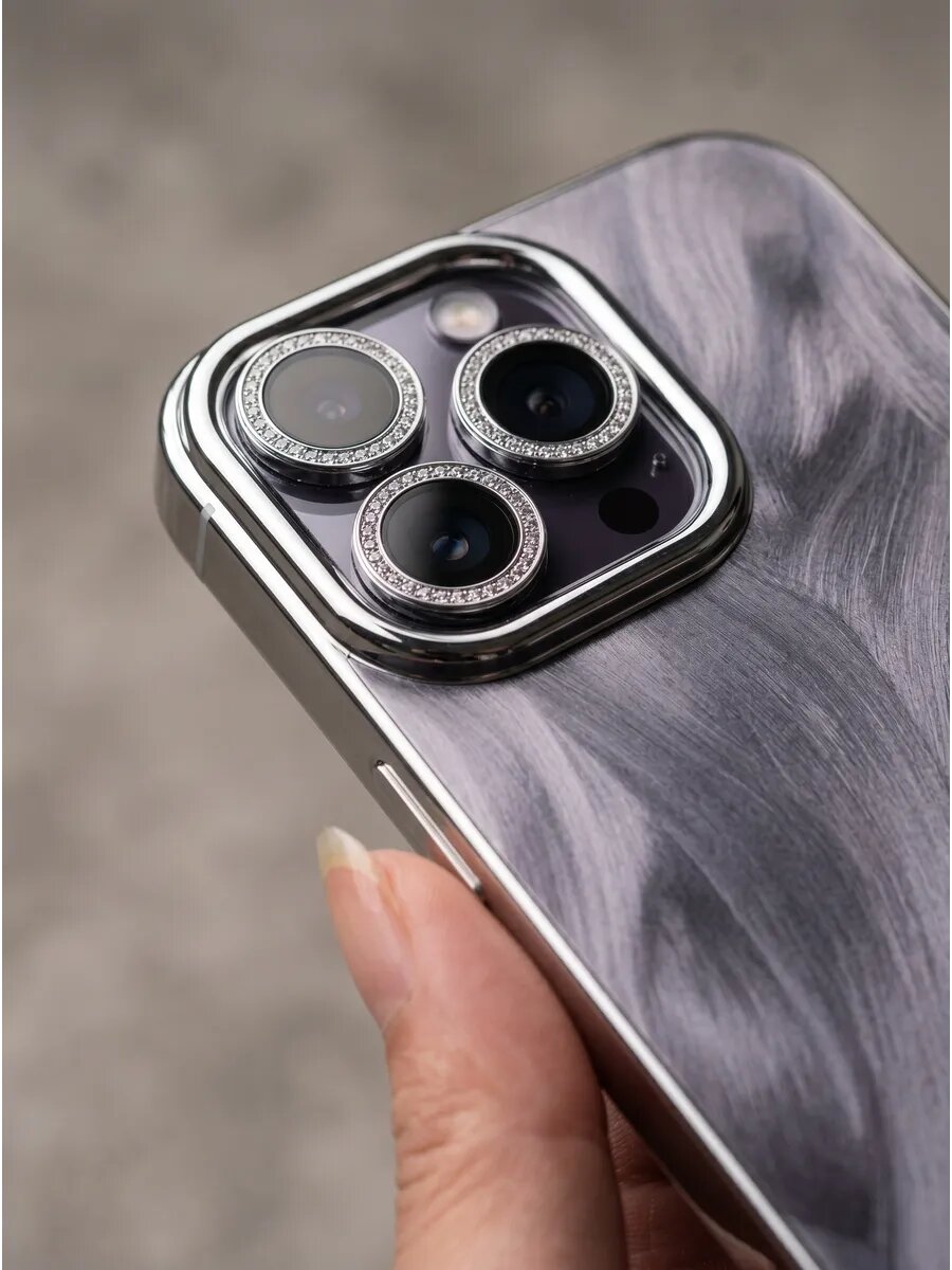 Чехол на Iphone 17 Pro Max противоударный серебро — фото 1