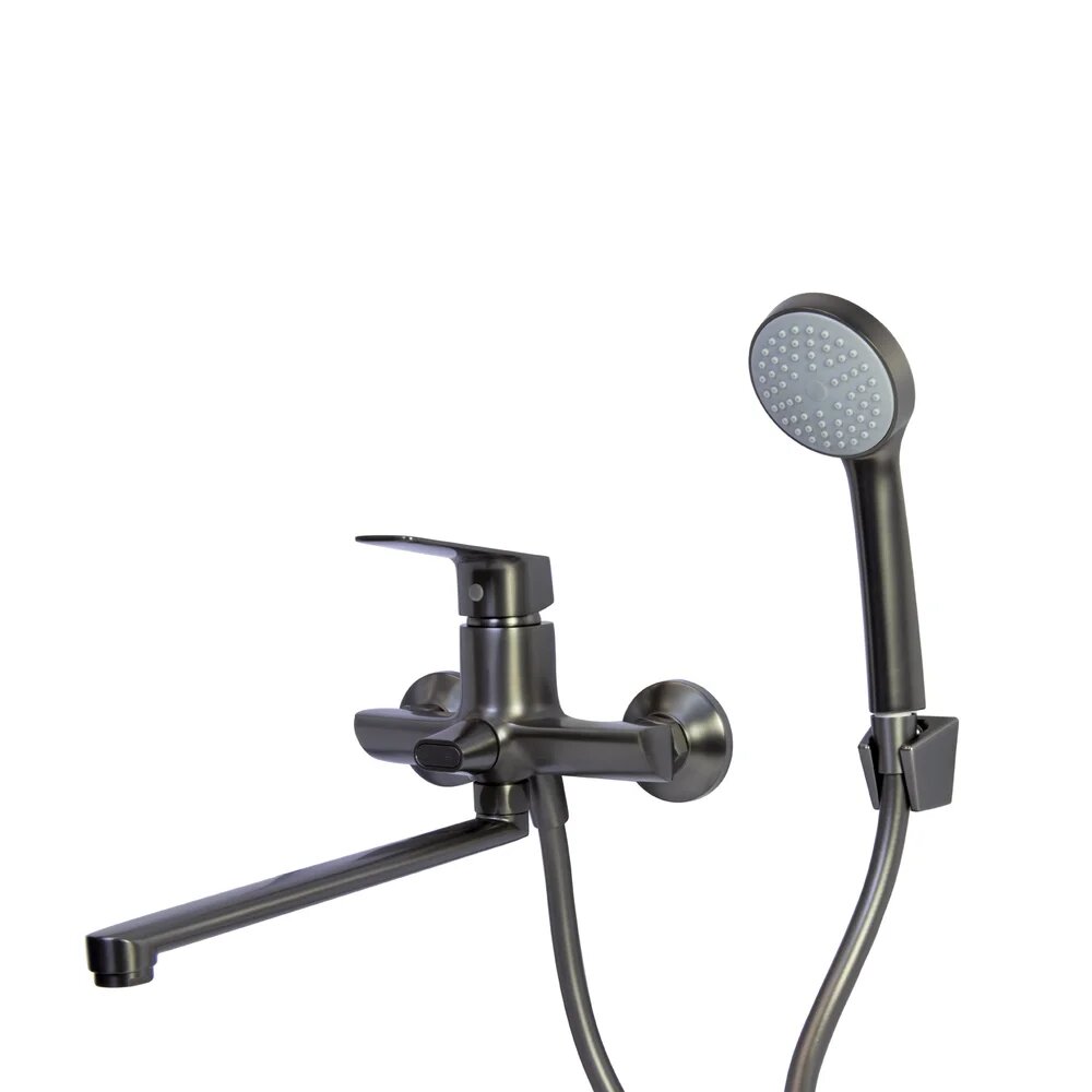 Смеситель для ванны и раковины 35k MIXLINE ML14-02GR графит