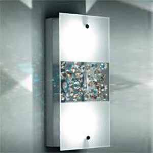 Swarovski Бра SPLENDID SAPPHIRE BLUE, 2x35W GY 6,35, тр-р 20-70W , 127 x 286 mm