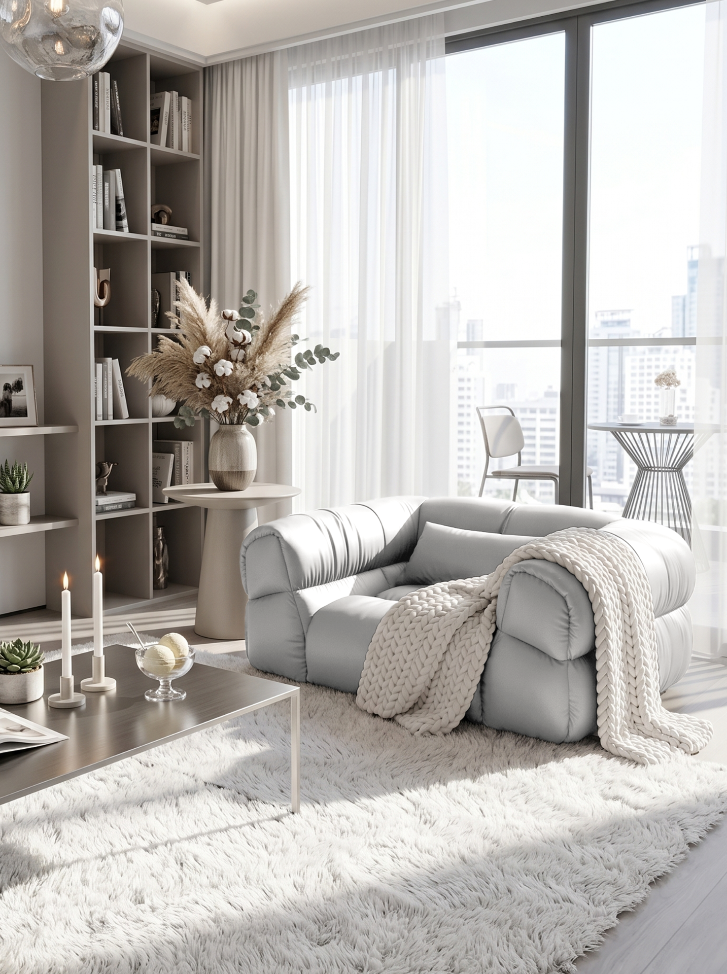 Кресло Шелби Galaxy New White NEW 155x105x72 см, белый Экокожа, нераскладной GOODFORM