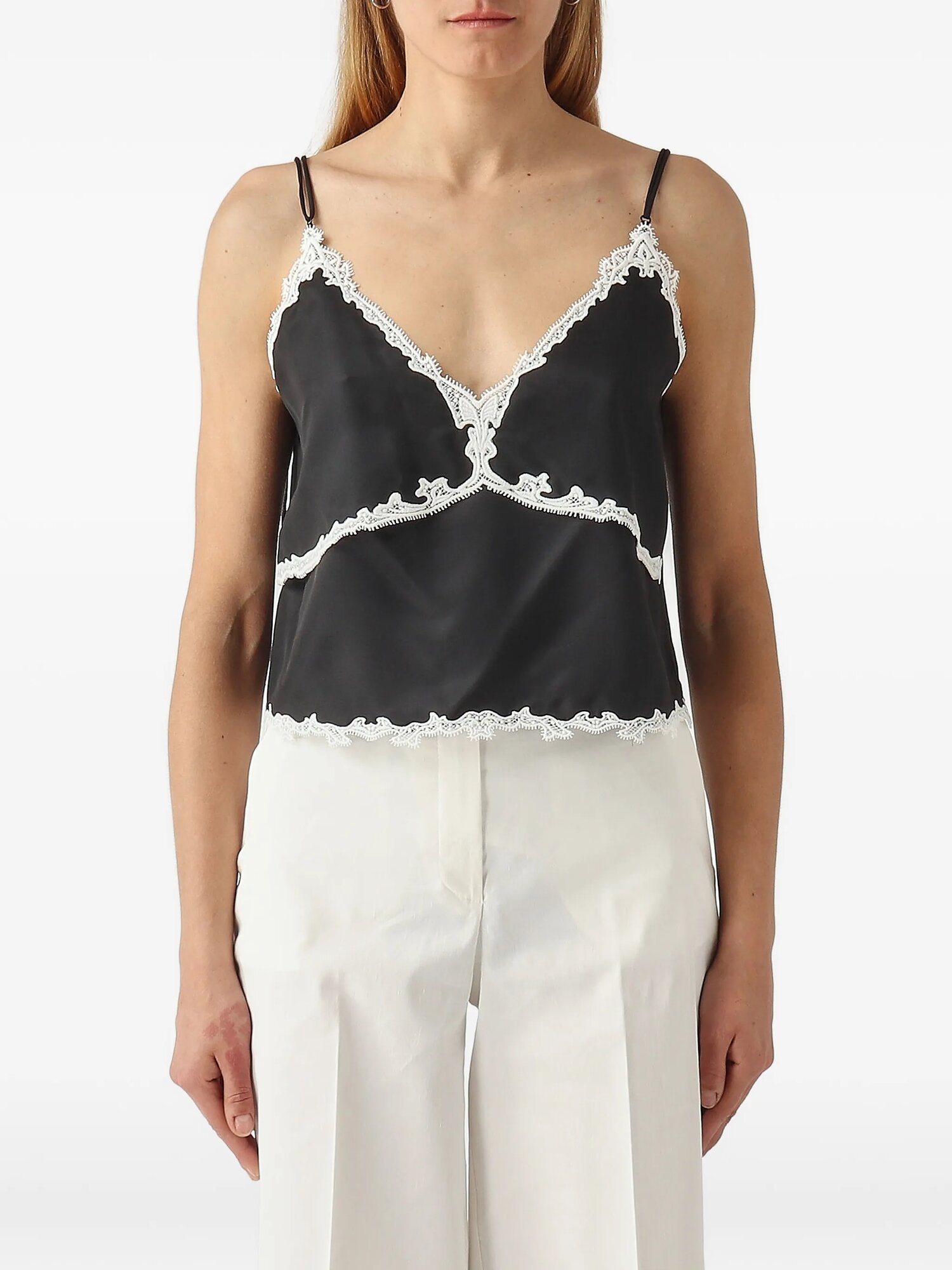 Топ Lace-trim camisole top