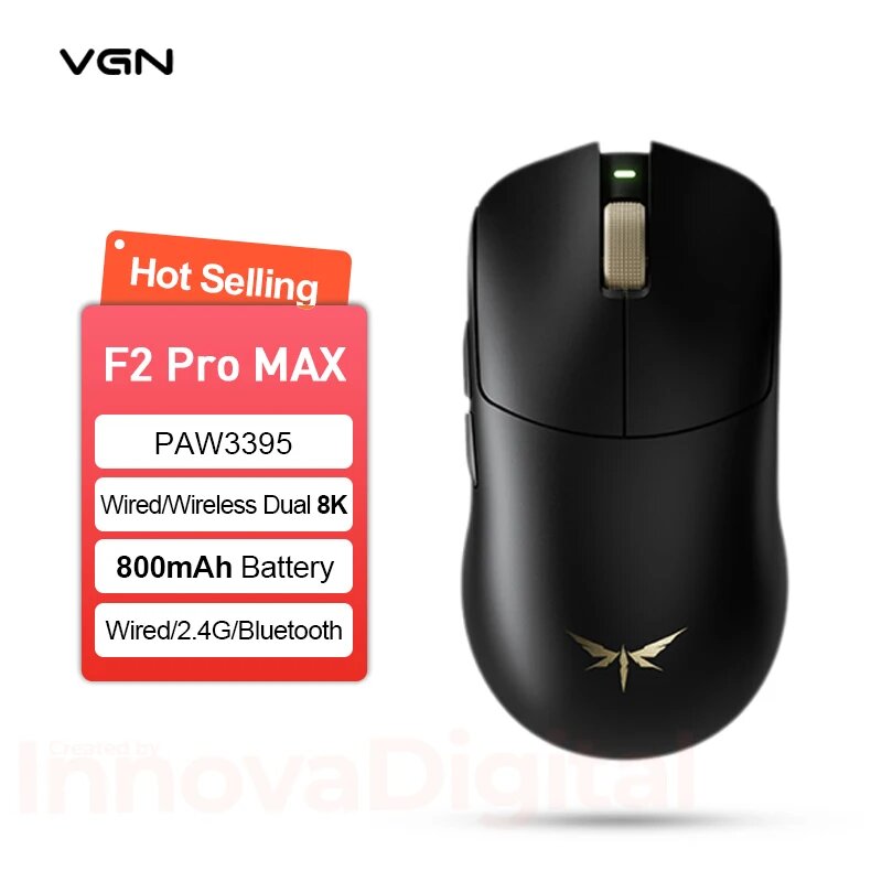Беспроводная мышь VGN Dragonfly F2 Pro Max Black