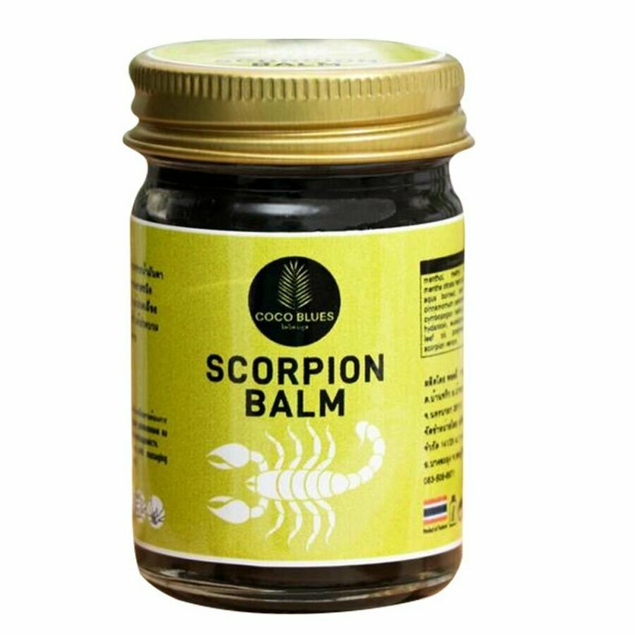 Тайский Бальзам Скорпион Coco Blues, Scorpion Balm Original, 50 гр