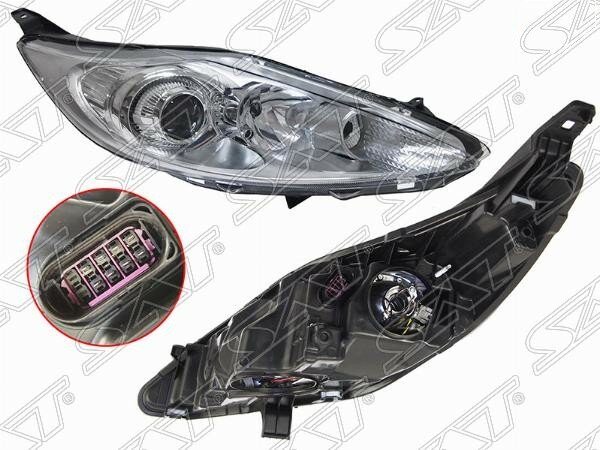 Фара SAT ST-431-1188RMLDEM Ford Fiesta 08-12 справа/ Галоген/ С электрокорректором