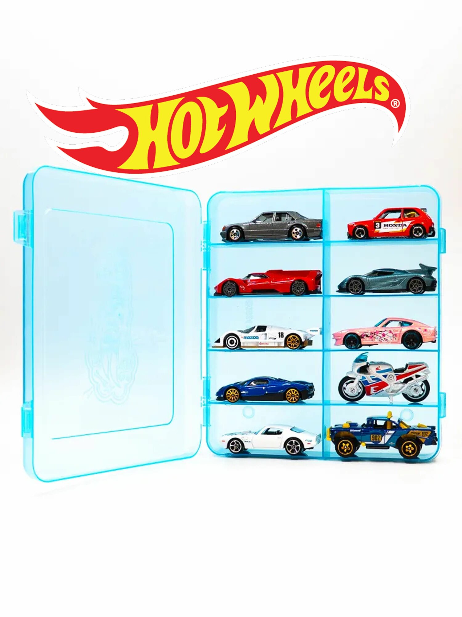 Защитная коробочка для хранения Hot Wheels машинок. Вмещает 10 штук