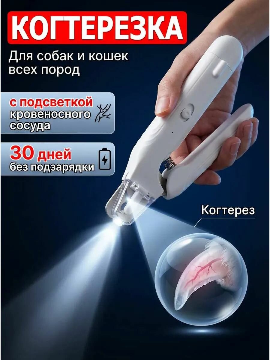Когтерезка для кошек и собак с гриндером 4 в 1