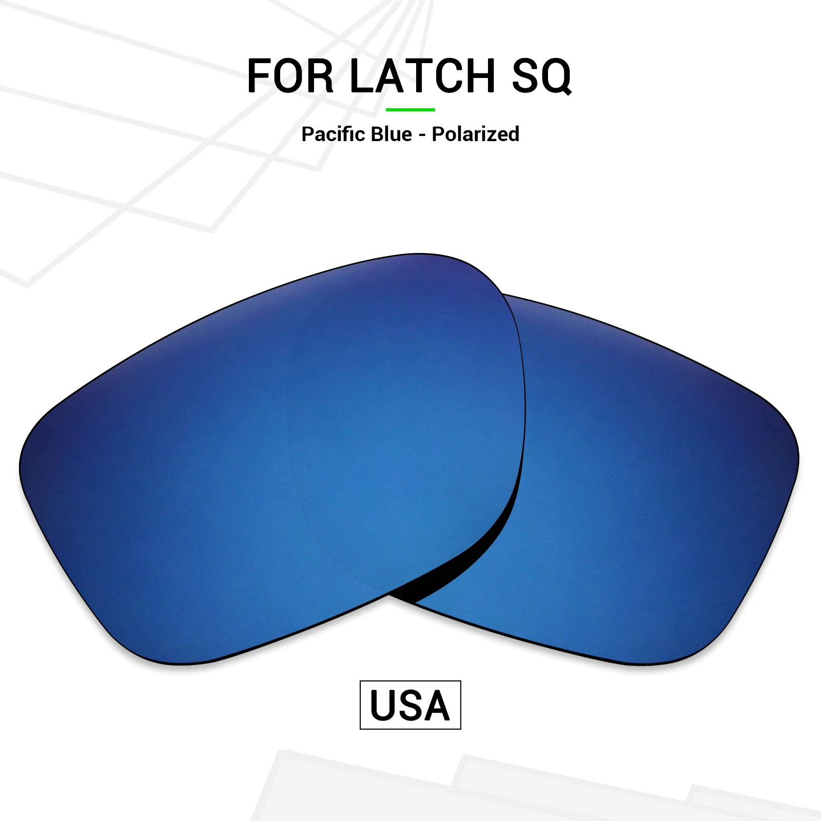Поляризованные линзы Pacific Blue для Oakley Latch SQ