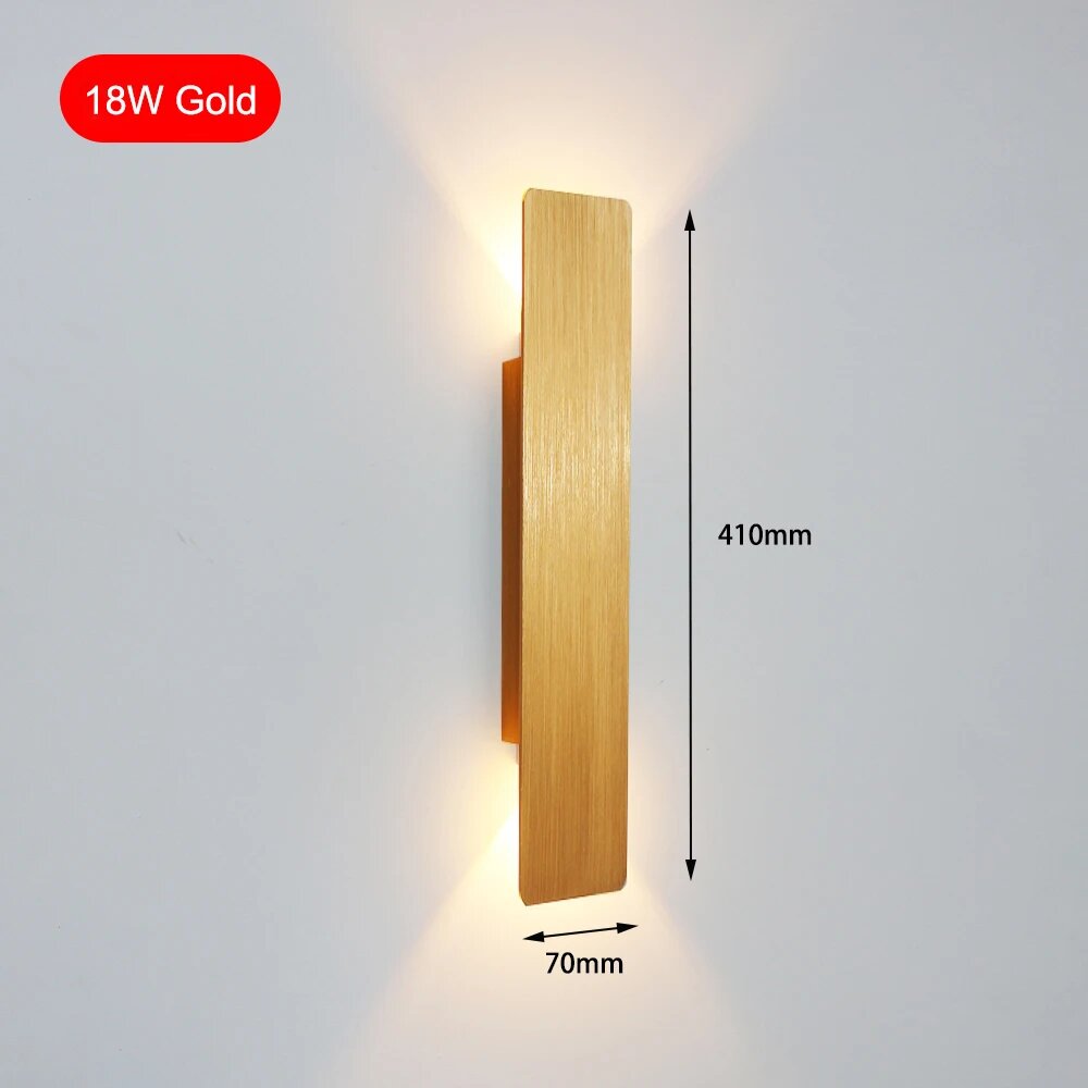 Настенный светильник Feiyunlux 18W Gold, 410x70 мм