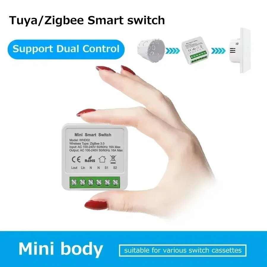 KEBIDU Tuya Zigbee Smart Switch 16A ZigBee switch — фото 1
