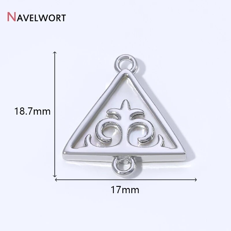 Золотые позолоченные металлические коннекторы NAVELWORT для 2 pieces, Серый, Rhodium plated