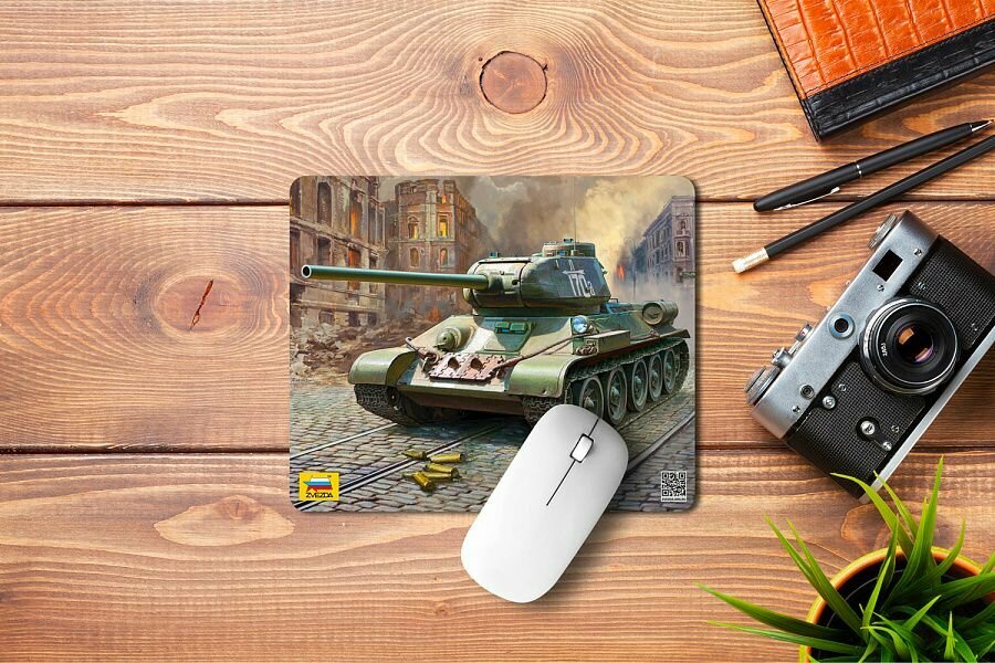 Игровой коврик для мыши Танк Т-34/Звезда