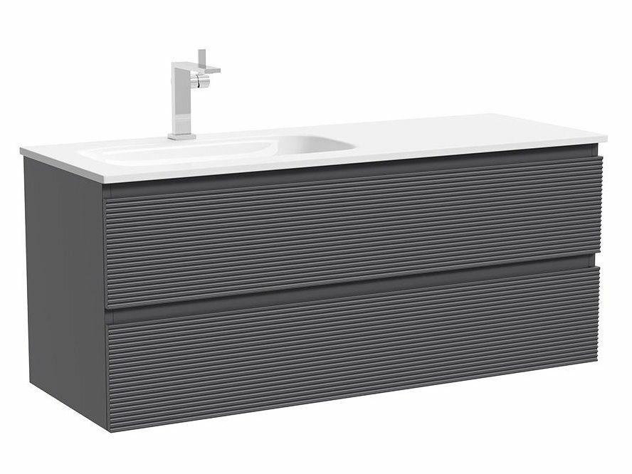 Тумба с раковиной Sancos Folk 120 L grey soft раковина Grace 121 L CN7020