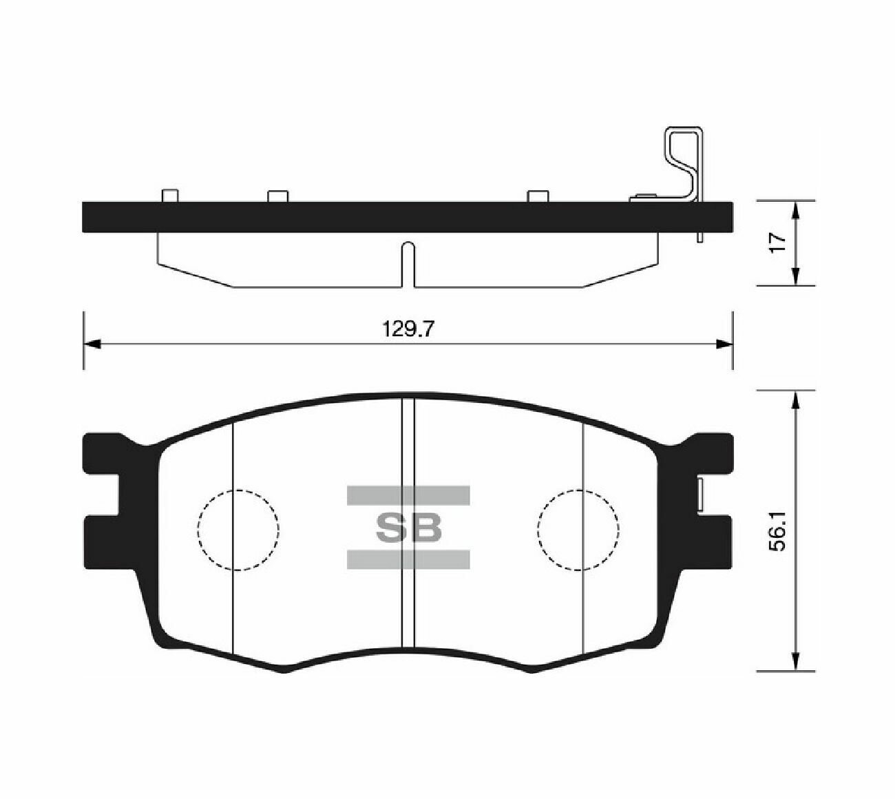 Колодки тормозные дисковые SANGSIN SP1186