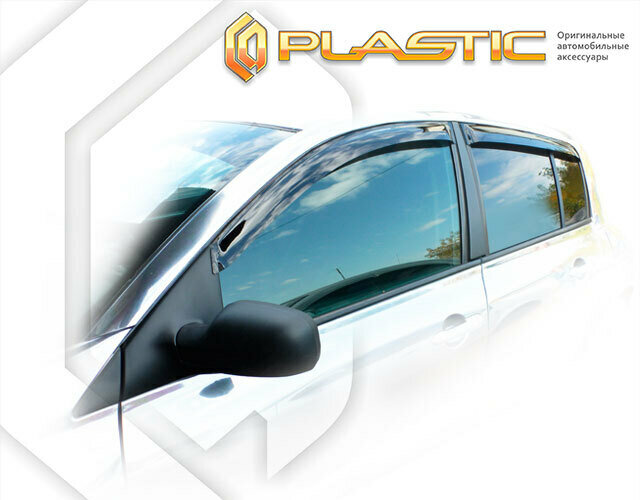 Дефлекторы окон для Renault Megane хетчбек 2003 2006 Ветровики дверей Черные глянцевые полупрозрачные СА пластик