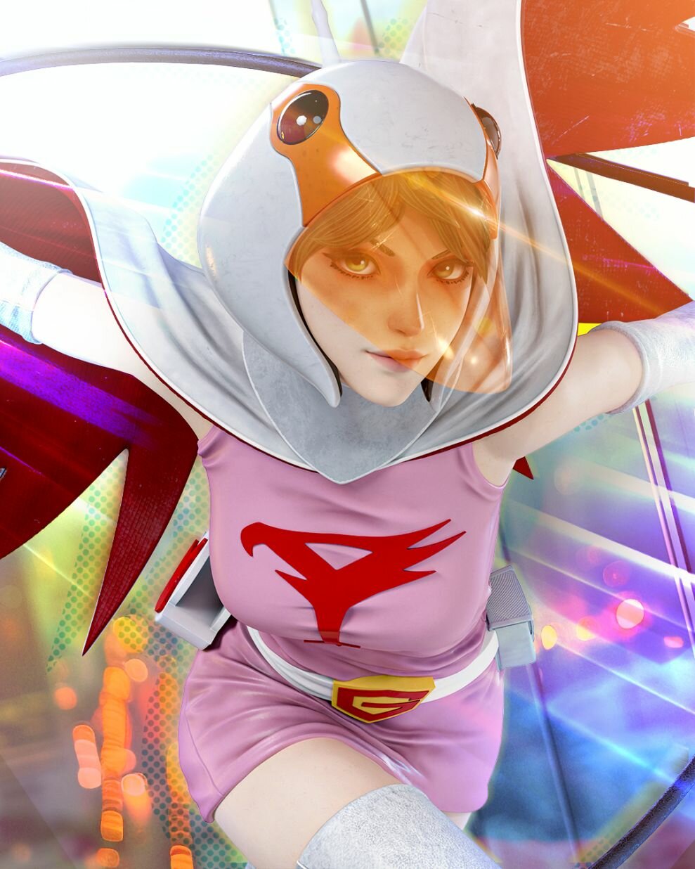 Сборная модель Jun the Swan (Gatchaman), 300мм (без базы), 1/6 для покраски