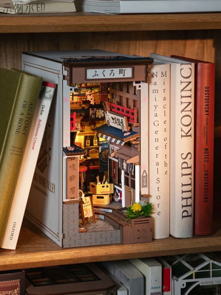 Подарочный Интерьерный конструктор, Румбокс, книжный уголок, ночник, Rolife TGB11 Винная аллея Сакуры