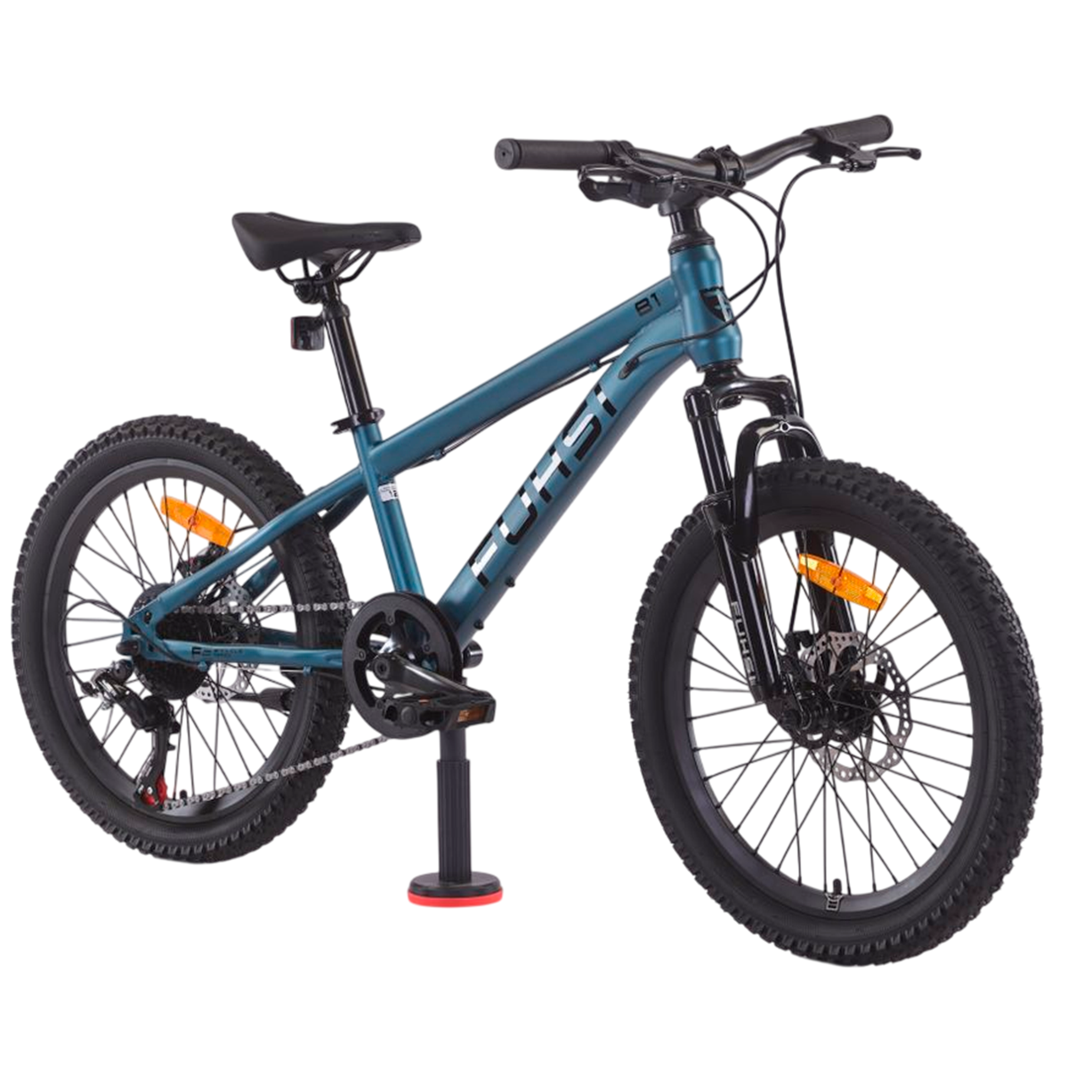 Детский горный велосипед BREND FUHSI ORIGINAL FU641, диаметр колес 20", 8 скоростей, рама сталь, цвет синий