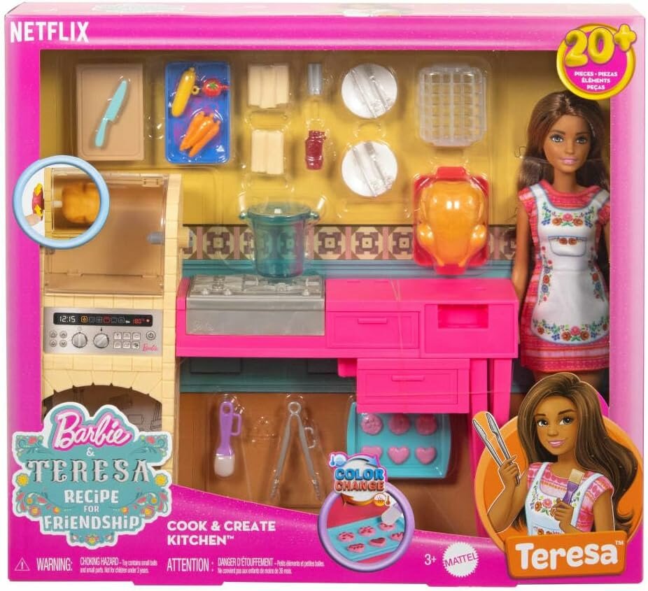 Кукла Mattel Barbie - Игровой набор Кухня Терезы с аксессуарами - Барби JCT06
