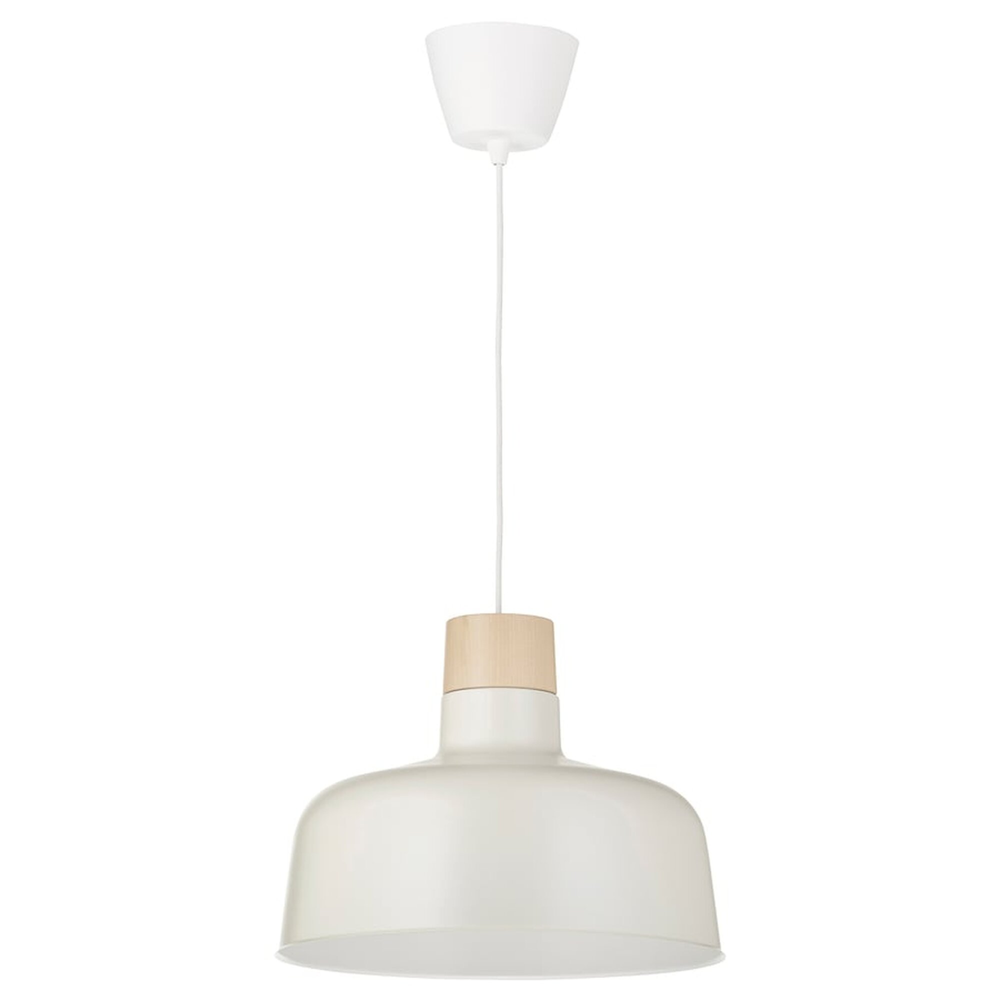 Подвесной светильник IKEA BUNKEFLO, цвет белый/береза, 36 см, 604.883.90_IKEA
