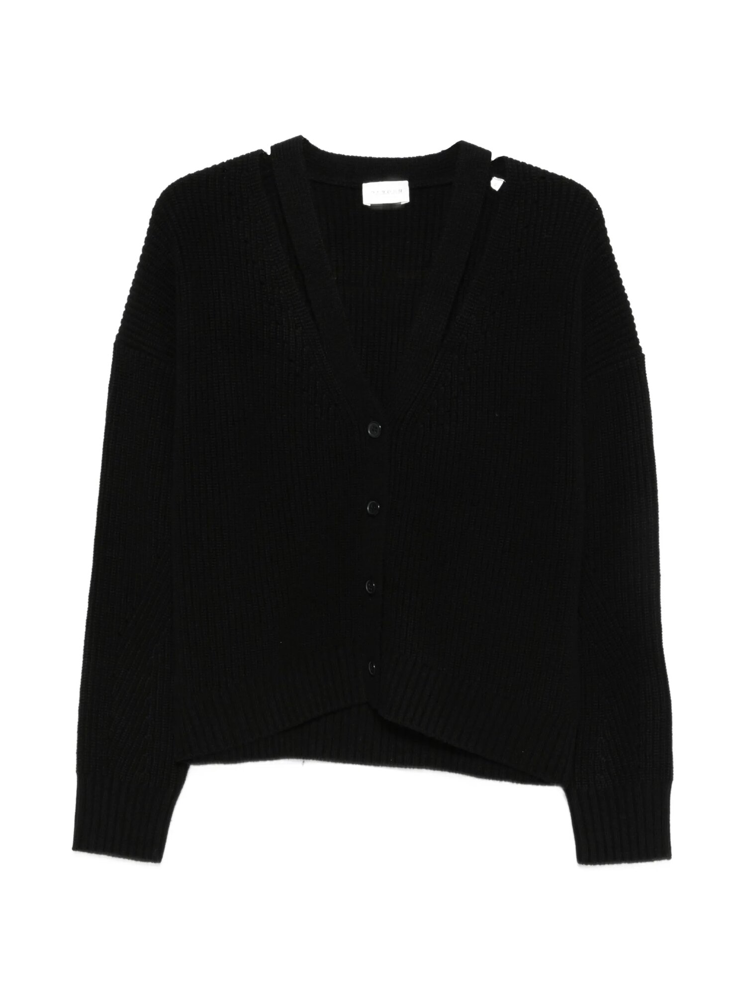 Кардиган P.A.R.O.S.H. Ribbed-knit cut-out cardigan