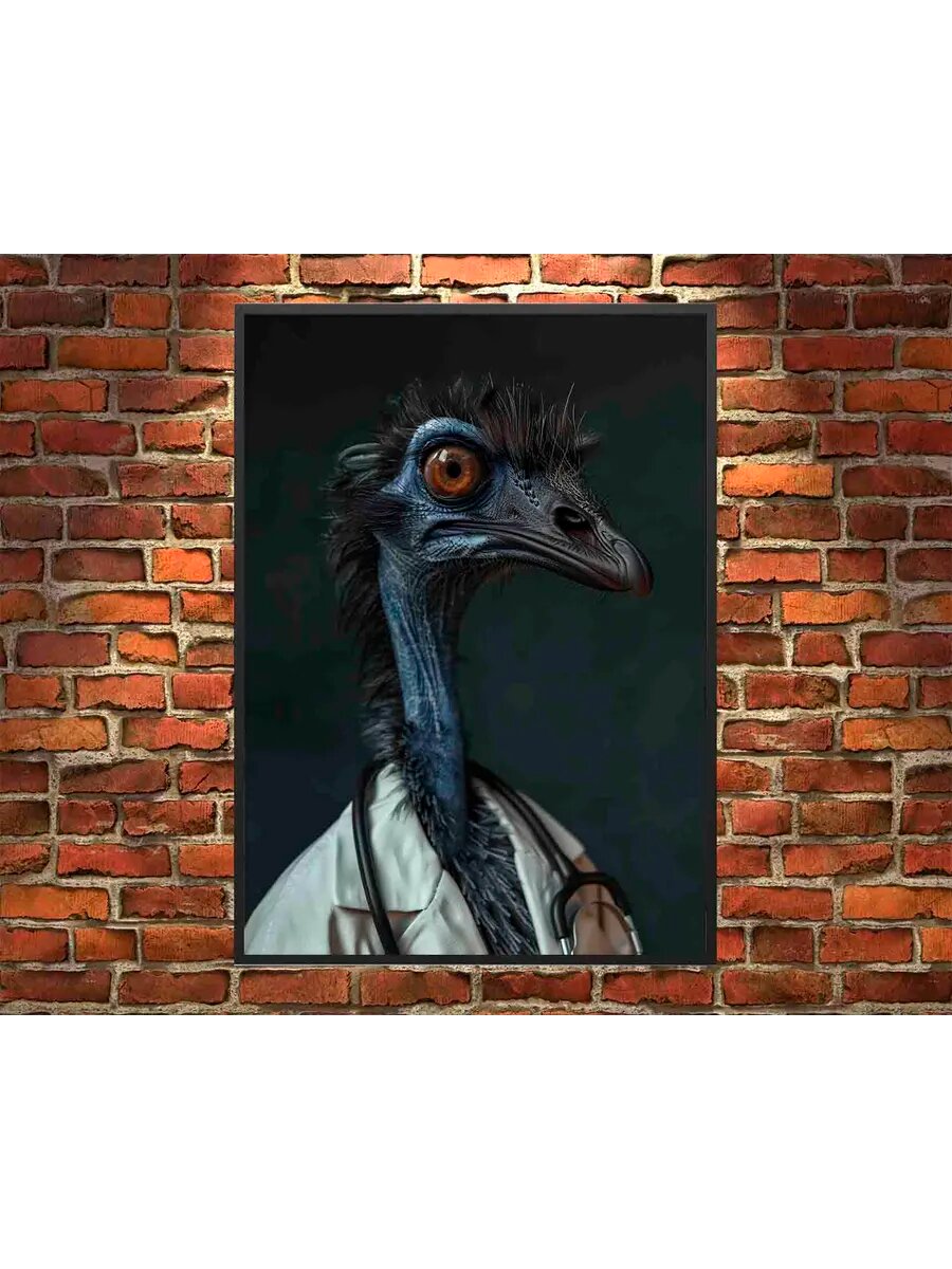 Ветеринарный врач Эму 1, Плакат 30x42см