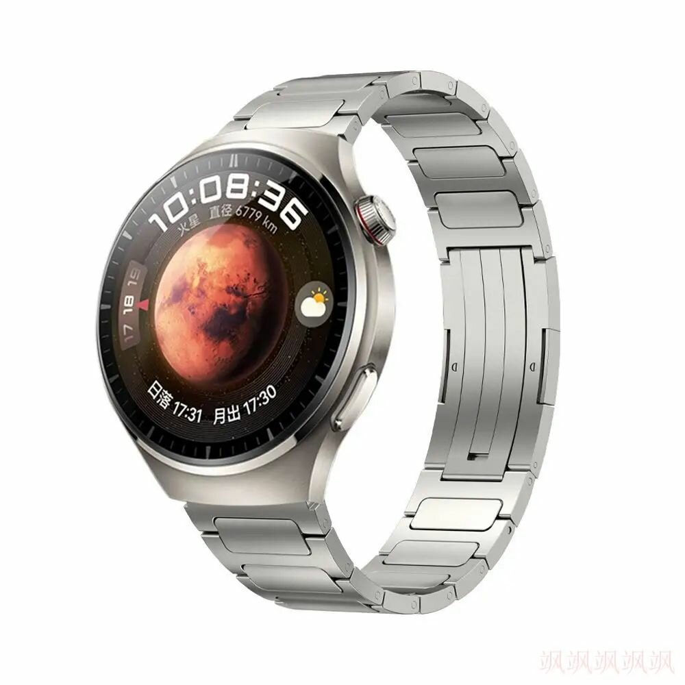 22мм Ремешок из титана для HUAWEI Watch 4 Pro/Watch 3 Pro Ремешок, GT 3 46 мм/GT3/GT 2 46 мм/GT2 Pro металлический браслет для наручных часов , 22 мм