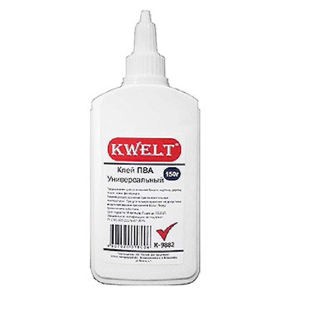 Клей ПВА " KWELT ", 150 г, с дозатором, количество в упаковке: 5 штук