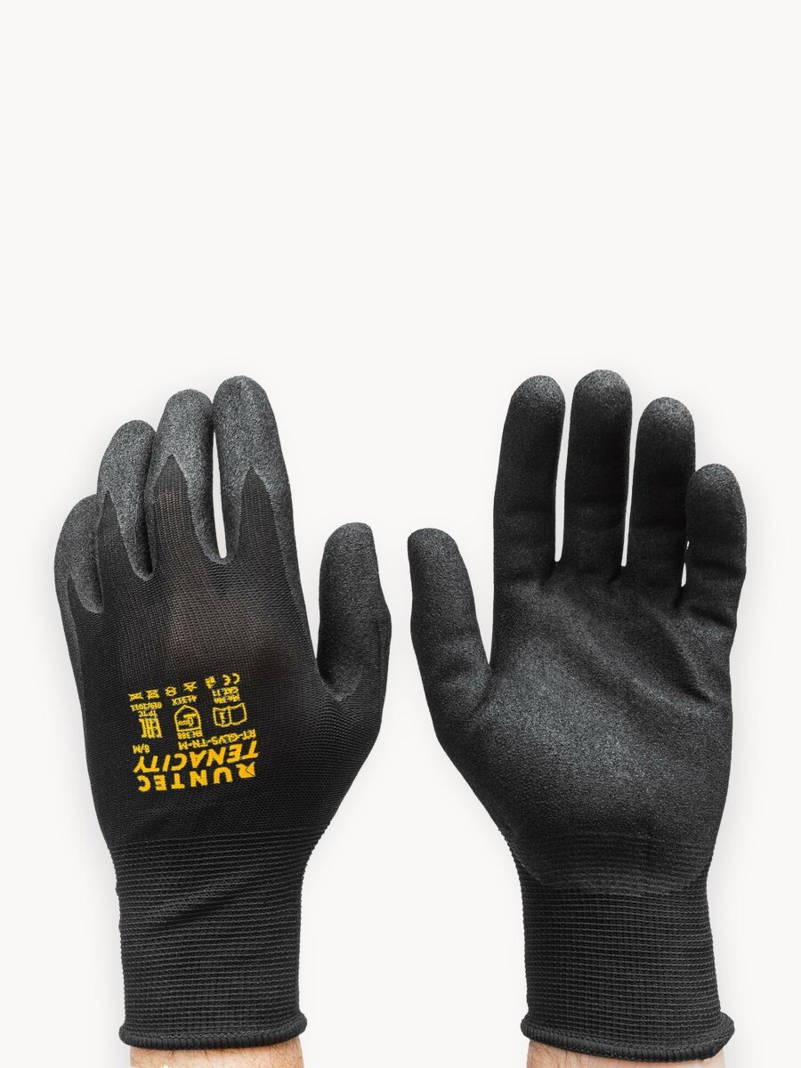 RUNTEC RT-GLVS-TN-XL Перчатки RUNTEC защитные с вспененным нитриловым покрытием, XL