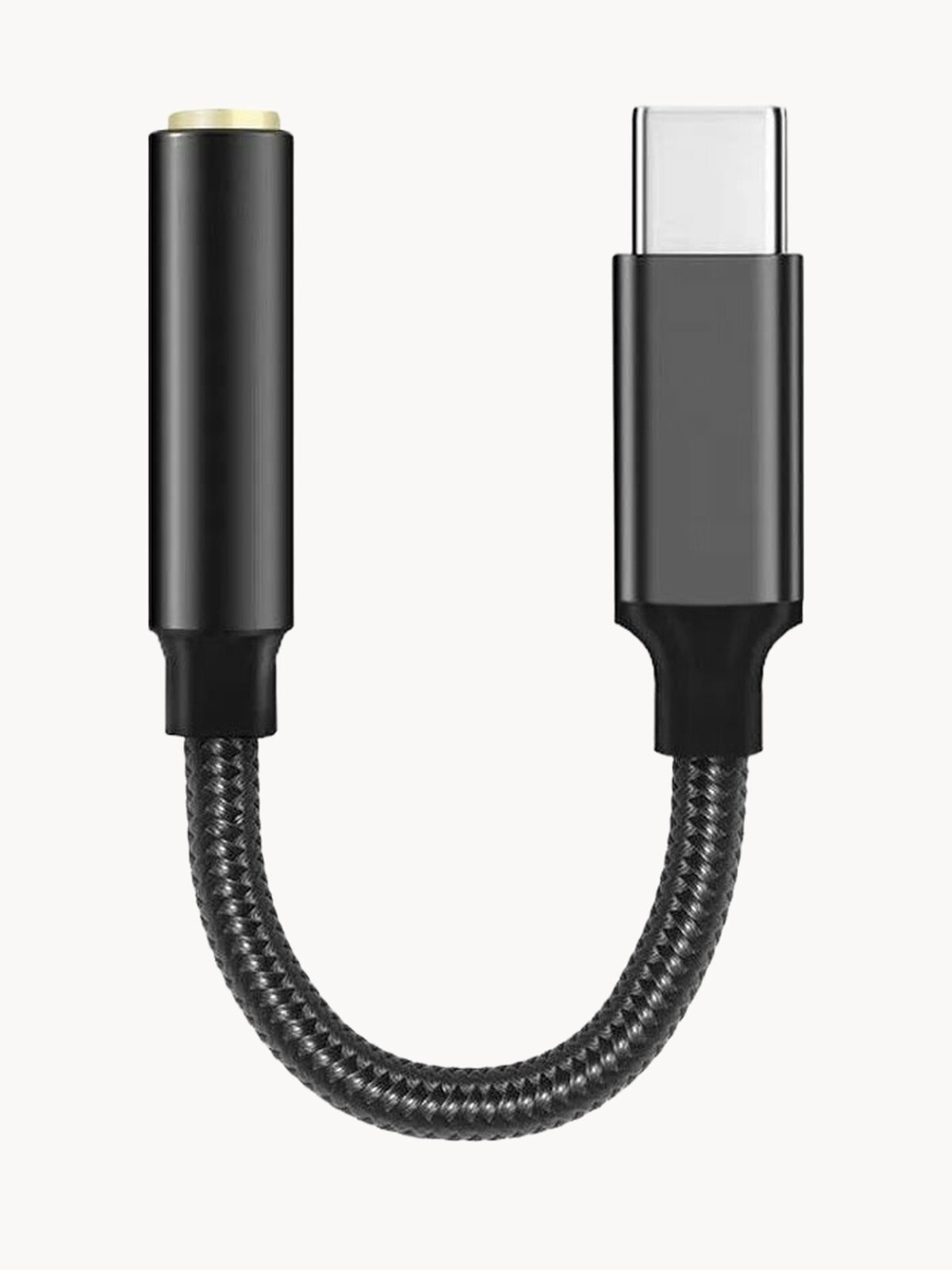 Переходник Type-C на 3.5 jack, тканевая оплетка / переходник для наушников c Type-C на AUX