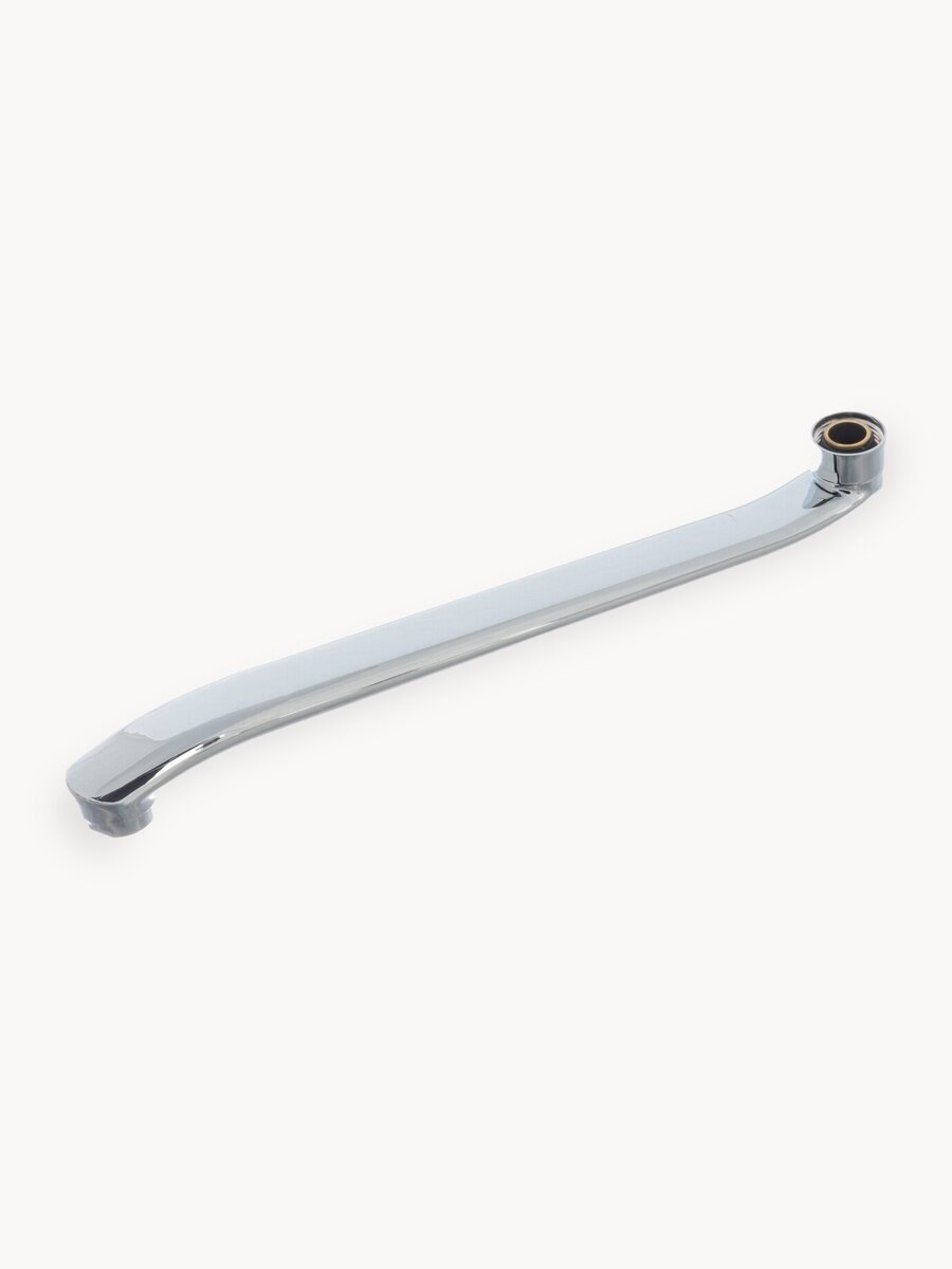 Излив для смесителя плоский, изогнутый, хром, латунь, 40 см Ledeme L40S