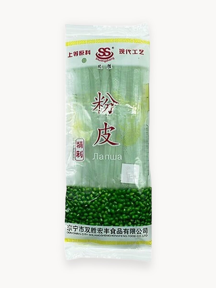 Лапша пшеничная "Мунг биан" в форме полосок шириной 1 см 200 г, Китай