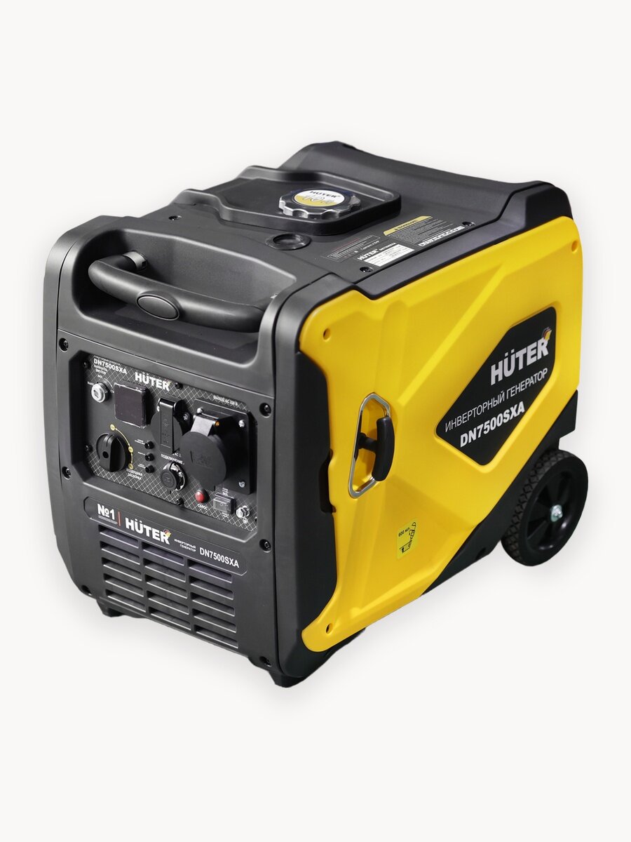 Генератор инверторный бензиновый, Huter DN7500SXA, 6.5 кВт, электростартер