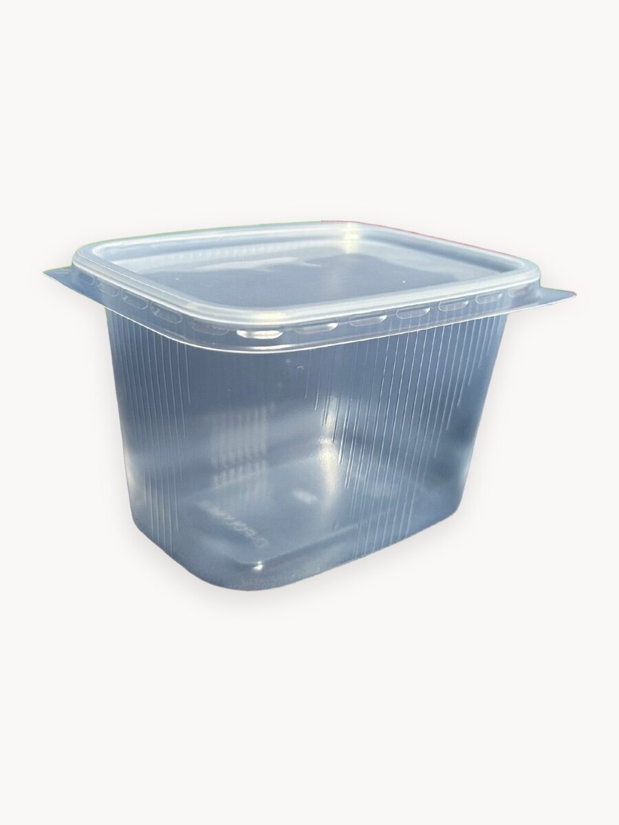 Контейнеры одноразовые с крышкой 350 мл набор 10 шт, для еды, заморозки, доставки/ пластиковые