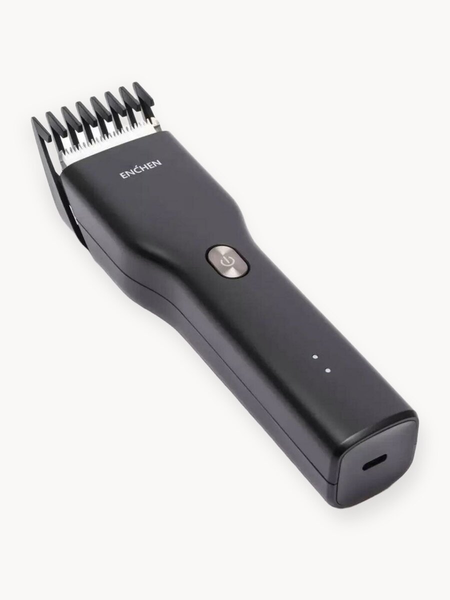 Машинка для стрижки волос профессиональная беспроводная, триммер для бороды Enchen Boost, мужская черная