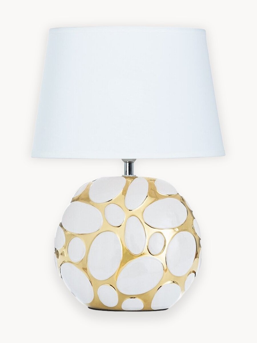 Декоративная настольная лампа Arte Lamp POPPY A4063LT-1GO, E14, 40Вт, золотистый/белый