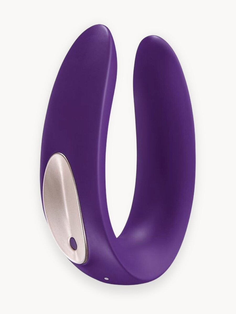 Вибромассажер для пар Satisfyer Double Plus Remote / Секс-игрушки 18+ / Интимные товары для взрослых 18 плюс / Интим игрушки для секса 18 + / Эротические игрушки для взрослых
